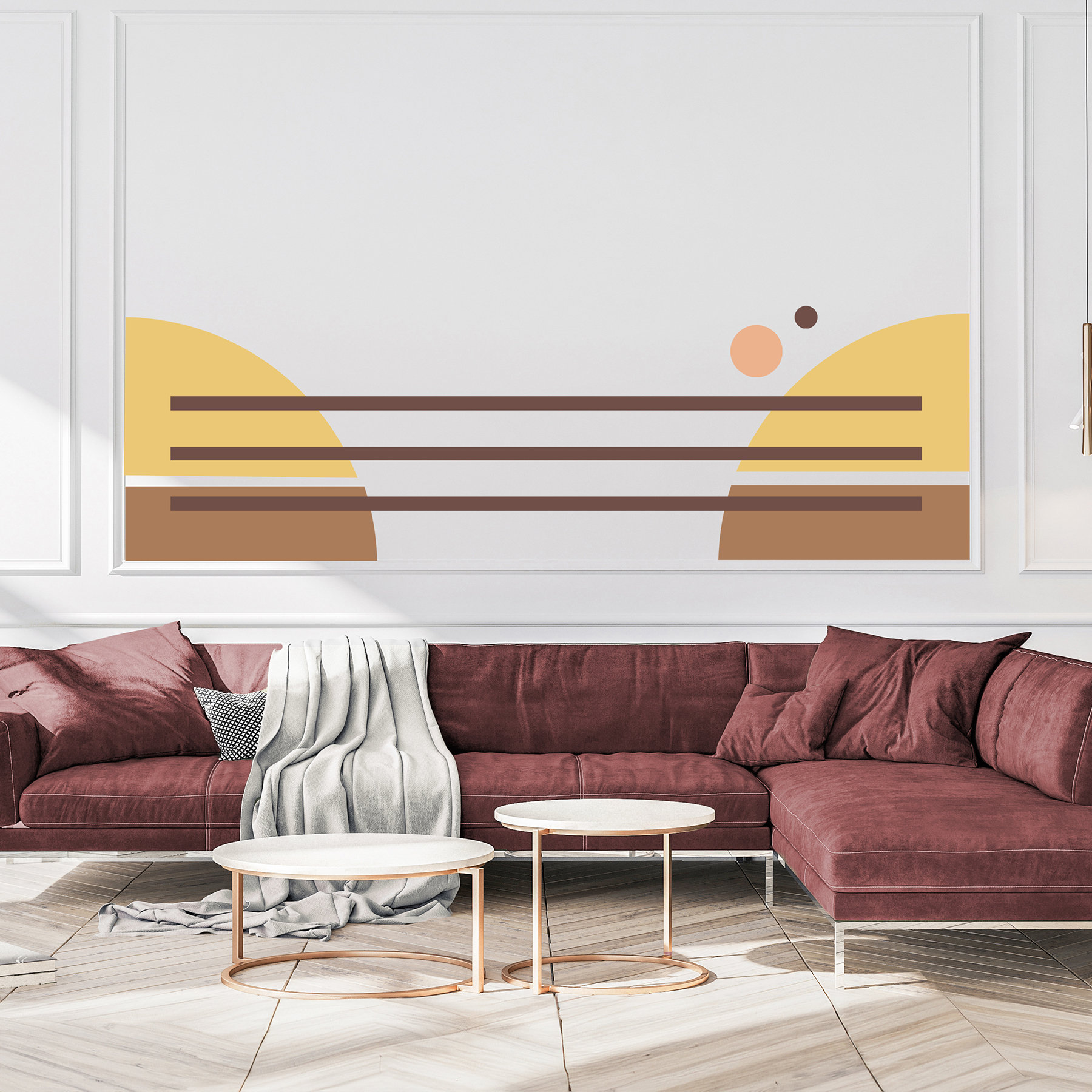 WallPops! Rise Up Lights Modular Mural Peel and Stick Wall Decals | Wayfair