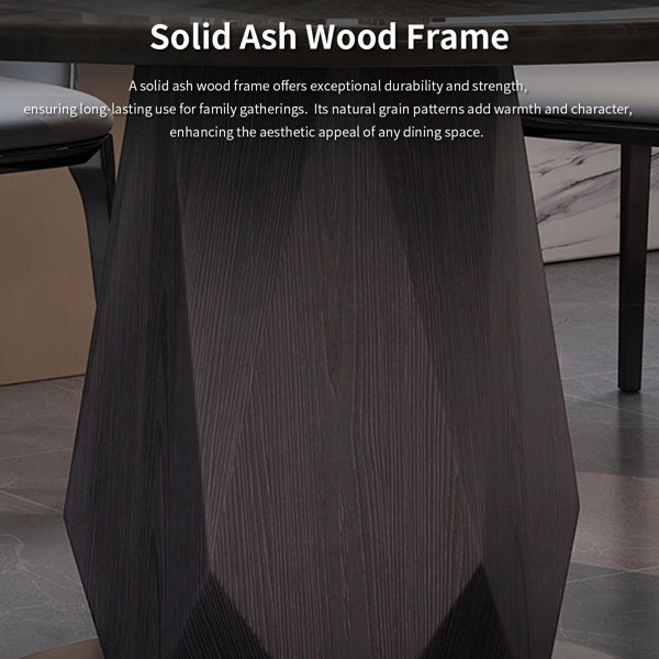 ALLNICEDT Round Rotatable Super Crystal Stone Dining Table | Wayfair