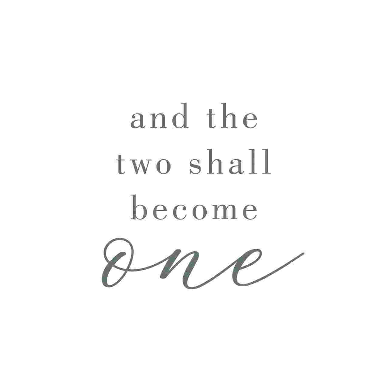 Trinx The Two Shall Become One - Wrapped Canvas Textual Art | Wayfair
