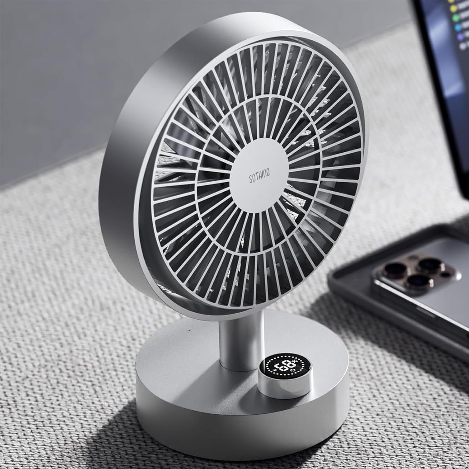 AirPartyPros Desk Fan, 18Db Ultra-Quiet, 6.6-Inch Small Fan With 10 ...