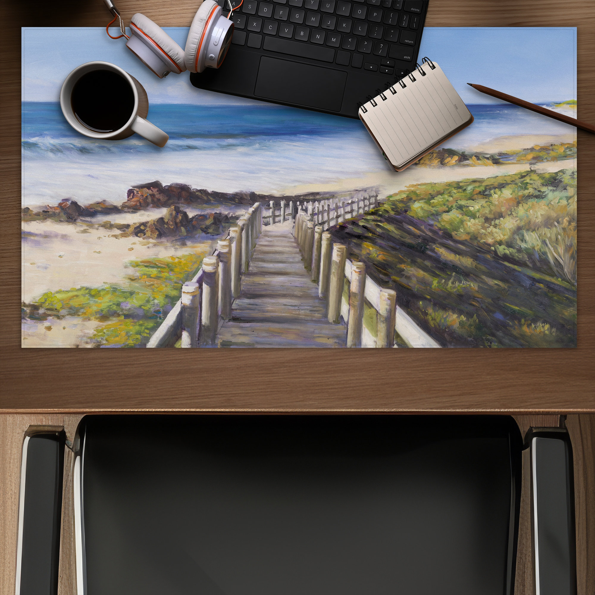 Winston Porter Walk to the seaside - Sea Travel & Maps Gaming Mat ...