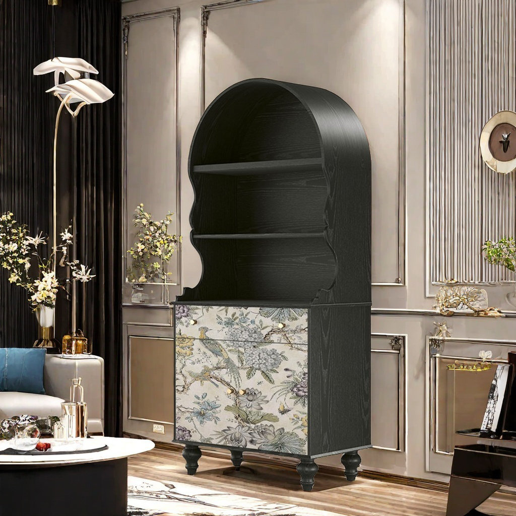 Parttlion French style vintage flower and bird bookcase | Wayfair