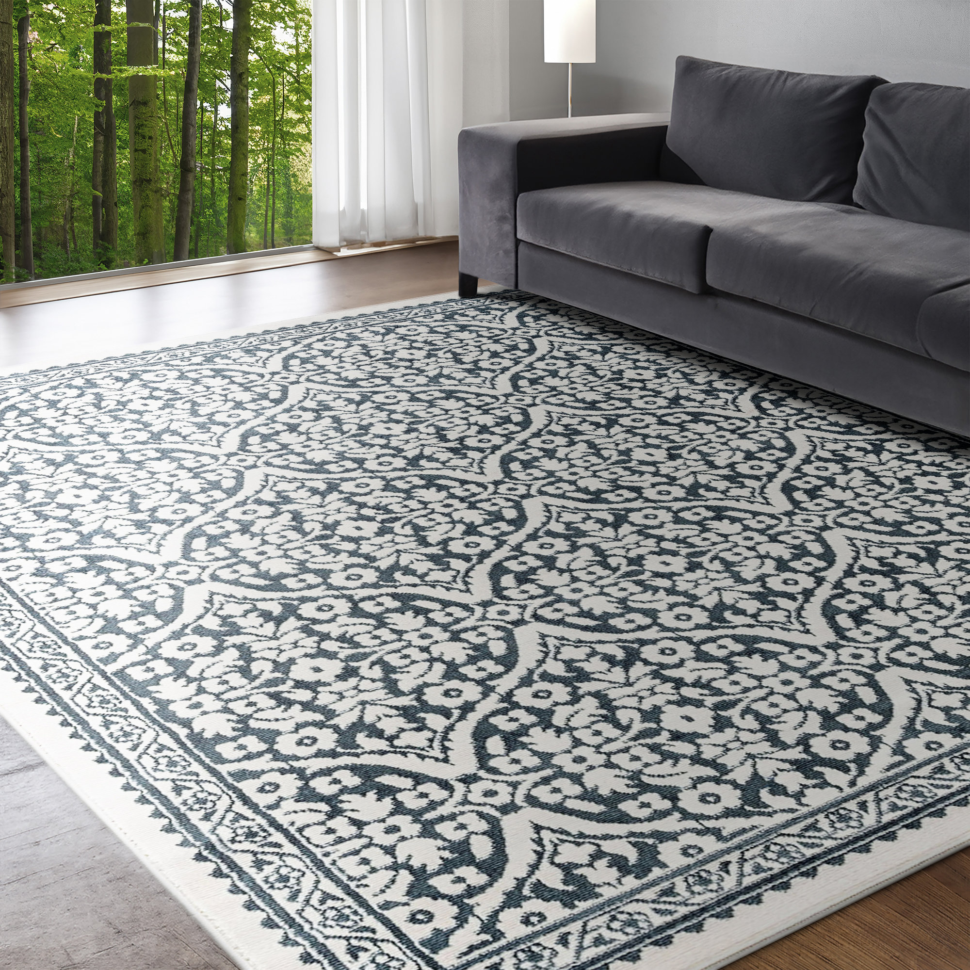 Canora Grey Albina Damask Rug & Reviews | Wayfair