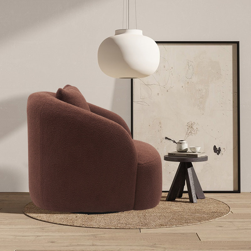 Greenspring 29.52'' Wide Velvet Club Chair Upholstered Barrel Chair ...