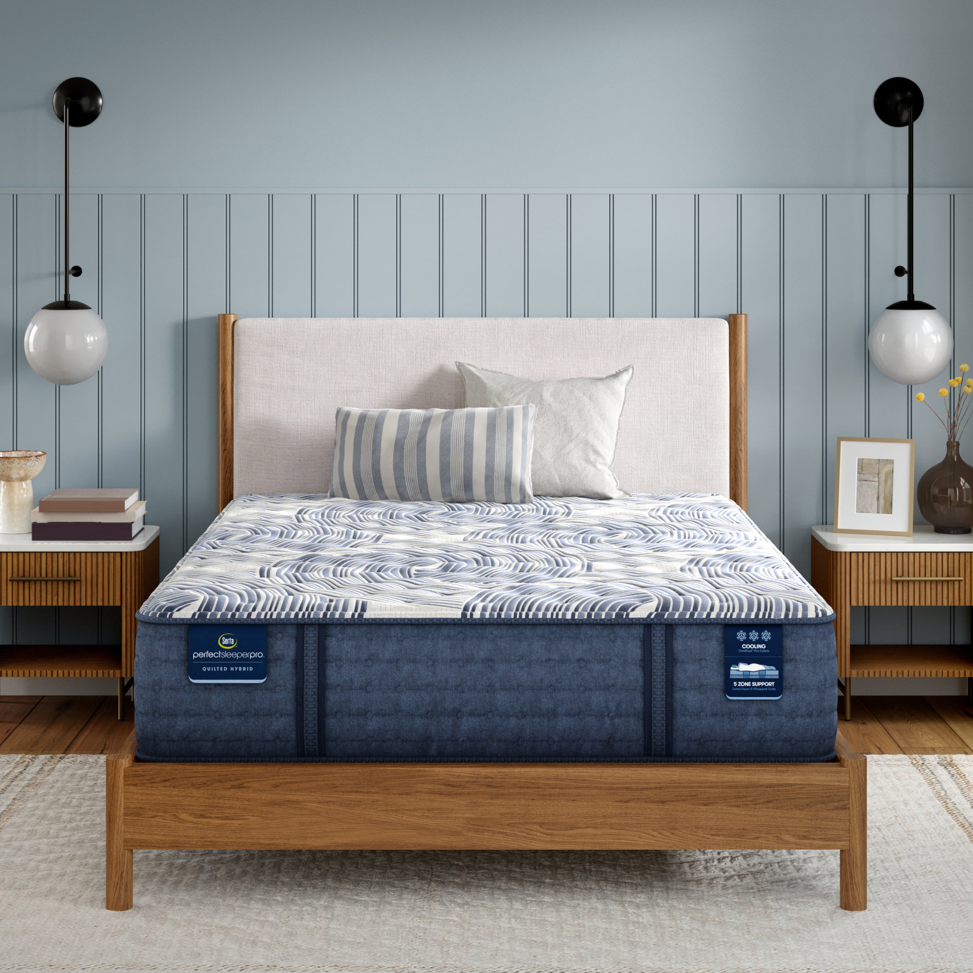 Serta Perfect Sleeper Pro Geneva Firm Firm 13.5" Latex Hybrid Mattress ...