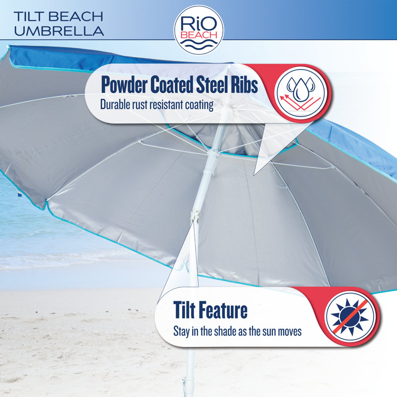 Rio Brands 6' Beach Umbrella & Reviews | Wayfair