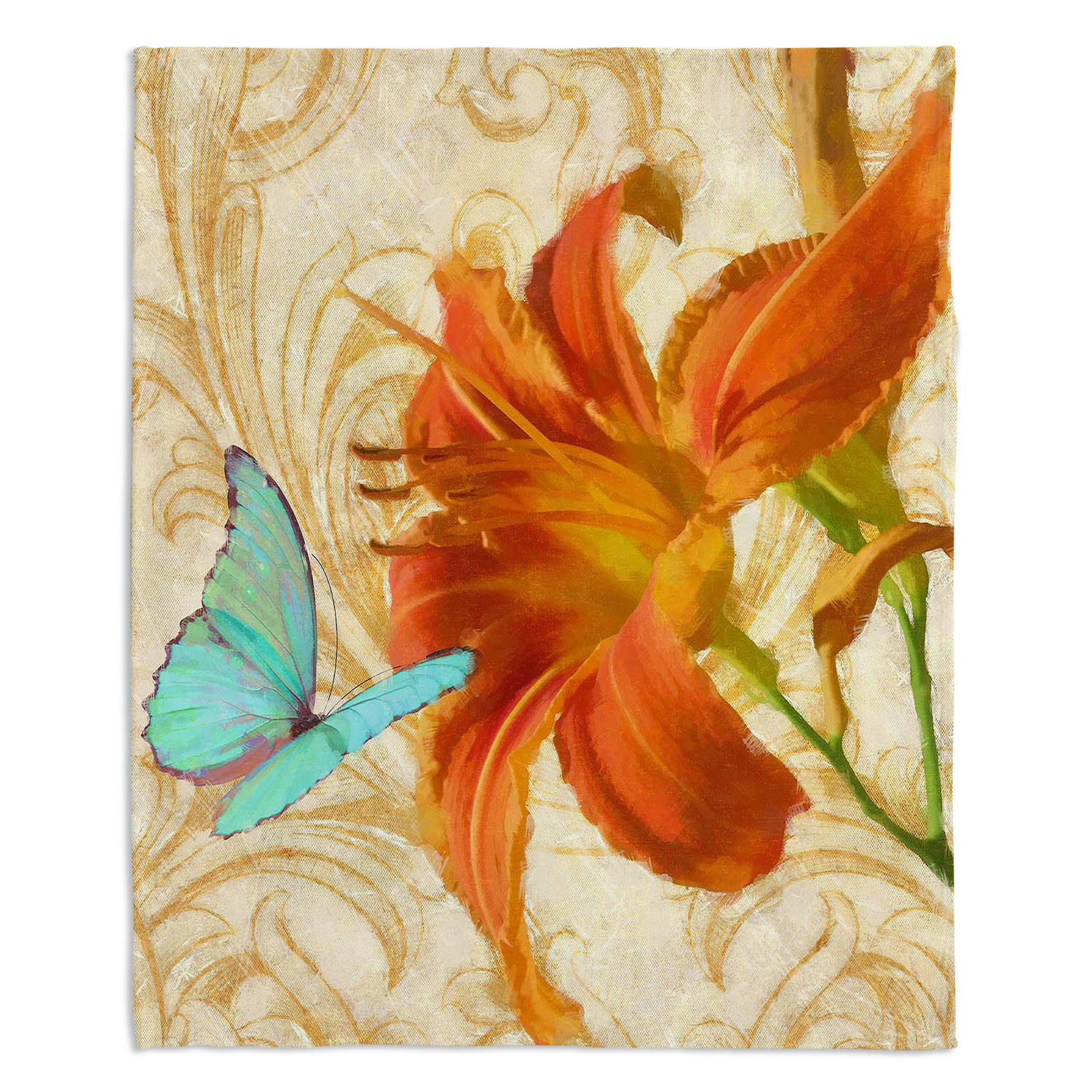 DiaNoche Designs Satsuma Day Lily Throw | Wayfair