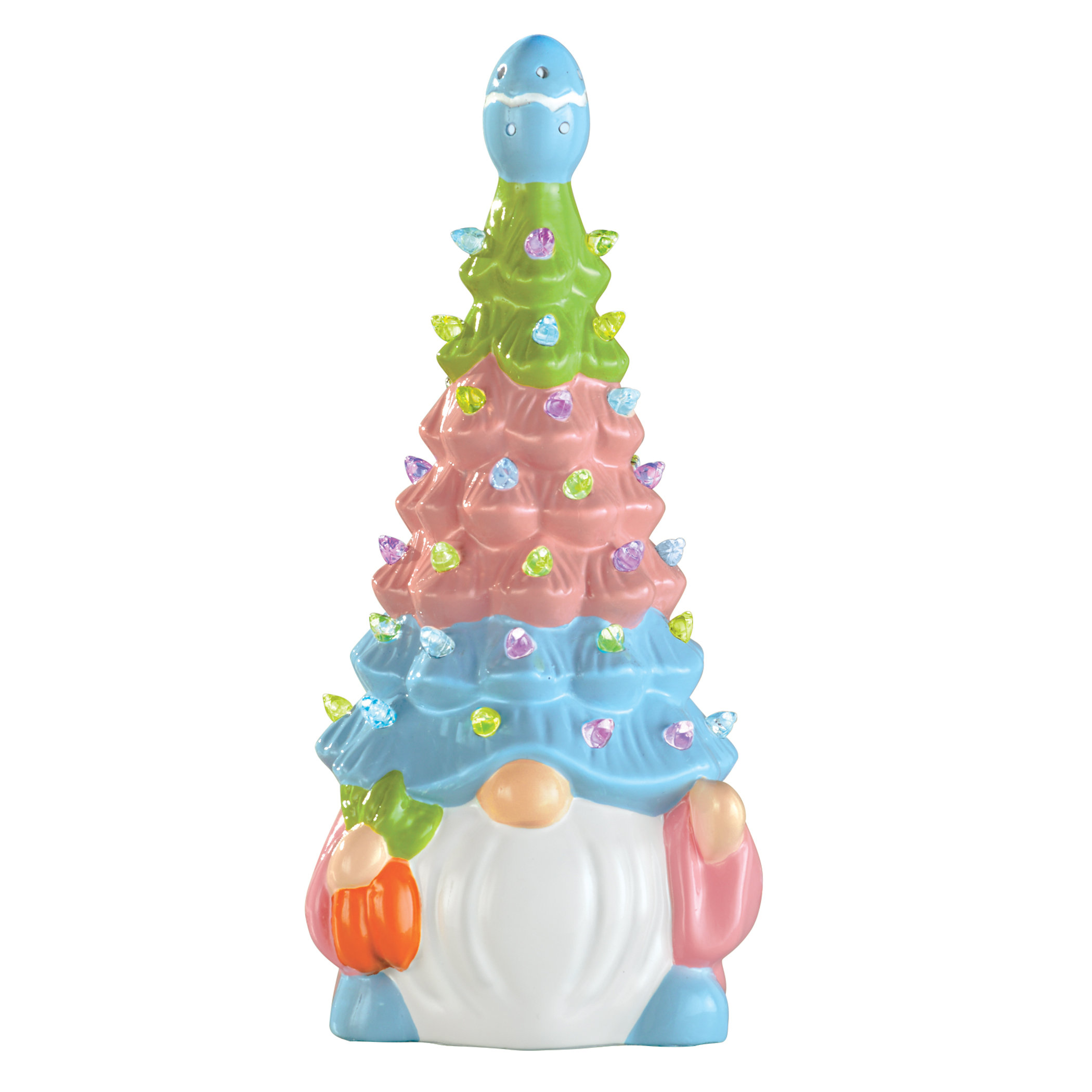 The Holiday Aisle® Pastel Easter Gnome LED Lighted Tabletop Decoration ...
