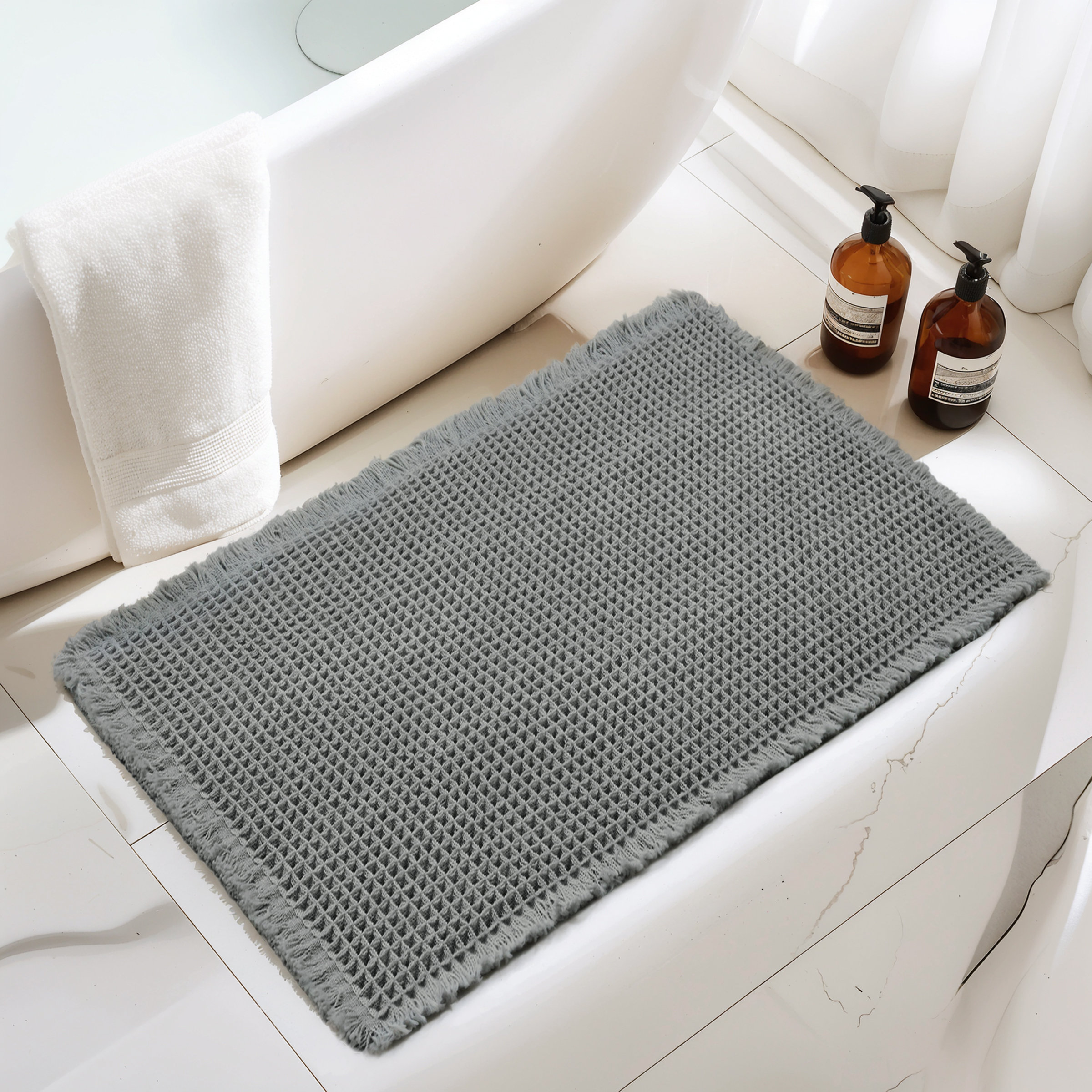 Ebern Designs Bathroom Rugs Waffle Style Bath Mats | Wayfair
