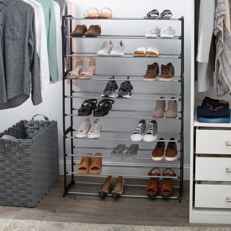 Simplify Stackable 50 Pair Shoe Rack | Wayfair