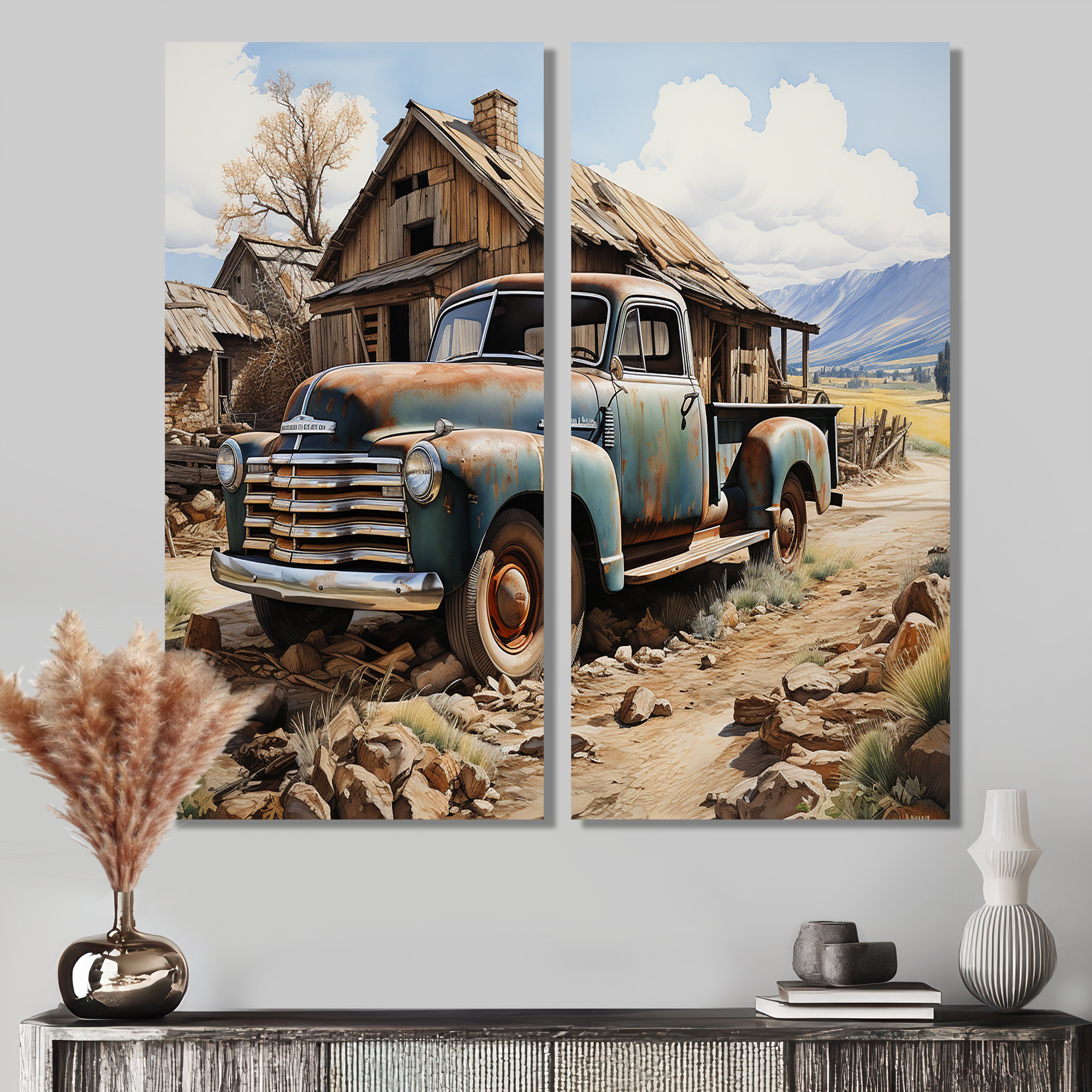 Ophelia & Co. Farm Pickup Truck Elegance - Large Pickup Truck Wall ...