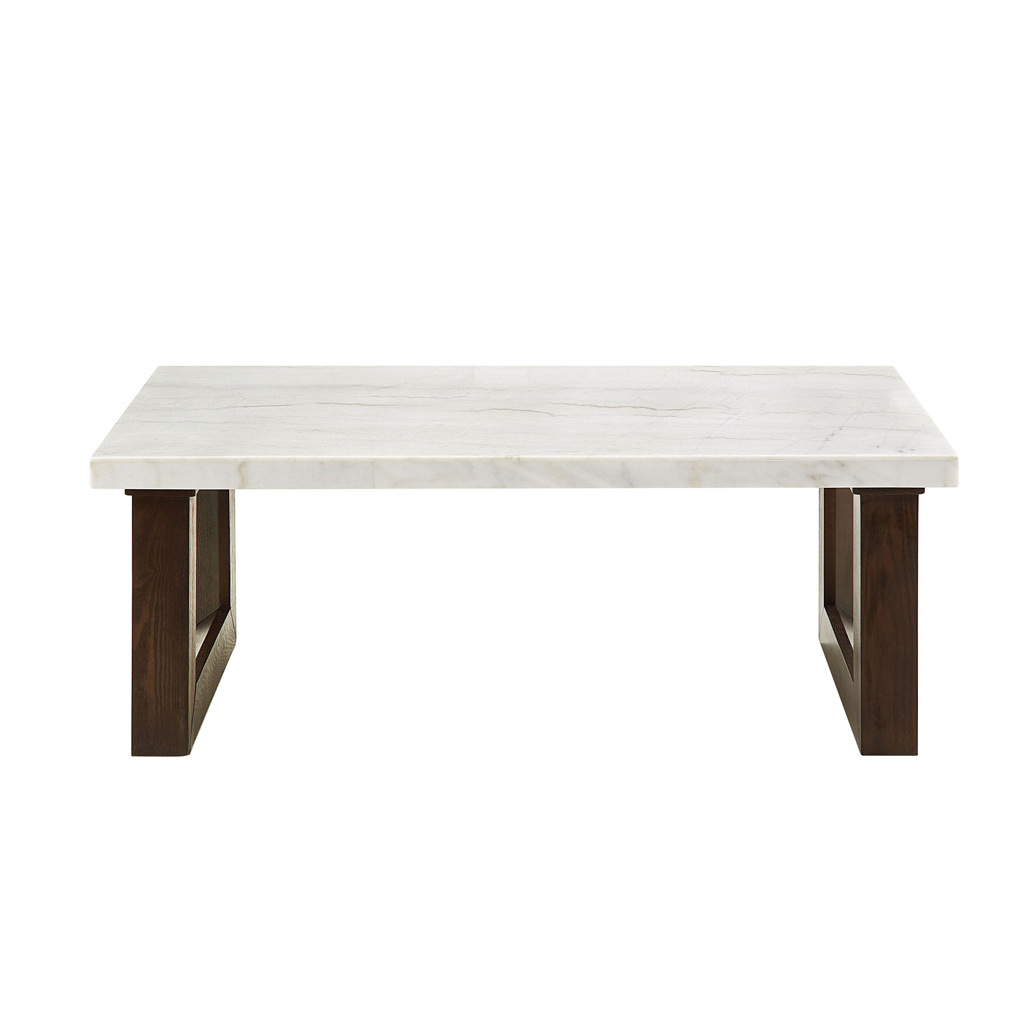 Latitude Run® Natural Marble Top Rectangular Coffee Table | Wayfair