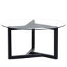George Oliver Round Glass Coffee Table – Modern Cocktail Table With ...
