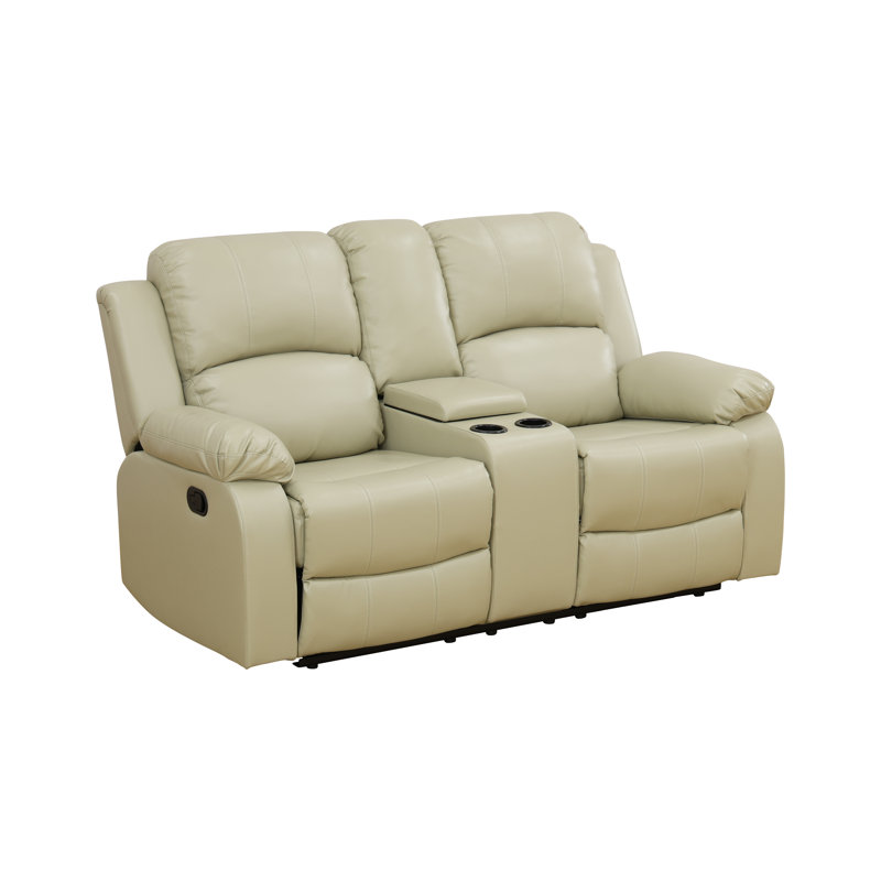 Ebern Designs Jadeon 73.5'' Faux Leather Pillow Top Arms Reclining ...