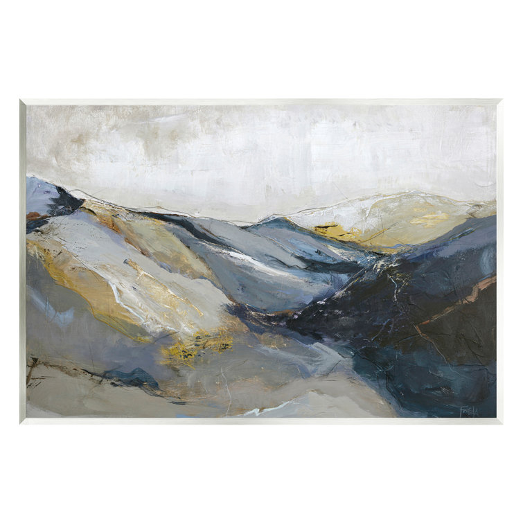 Stupell Industries Abstract Mountain Peaks Landscape On MDF by Design ...