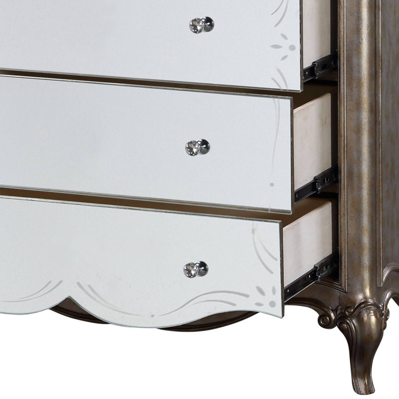 ARTISAN CABINETRY & STONE LLC Esteban Antique Champagne Finish Chest ...