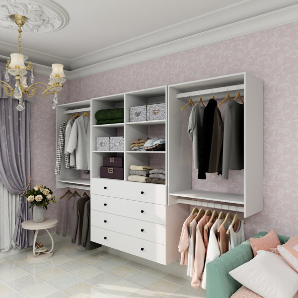 Latitude Run® 70" Tall Closet Organzier System,Modular Closet System ...
