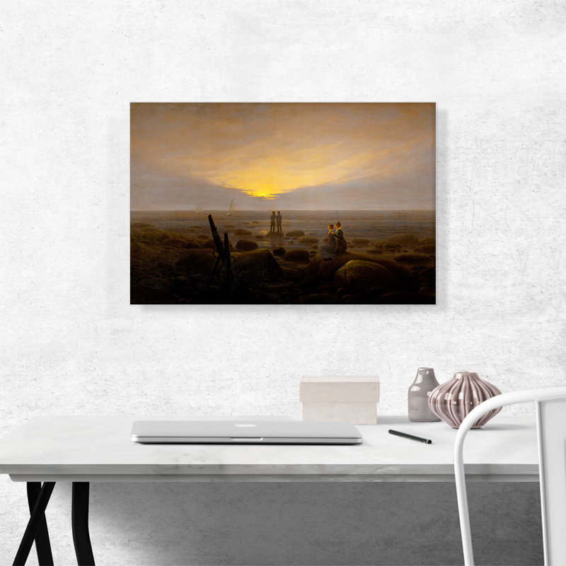 caspar david friedrich moonrise over the sea