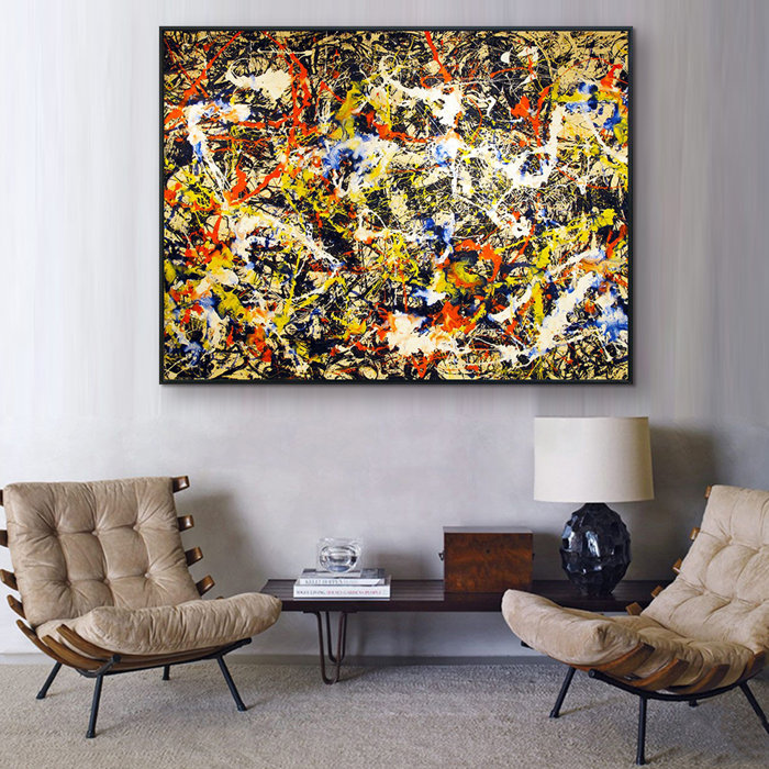 Red Barrel Studio® Convergence By Jackson Pollock Framed On Canvas by ...