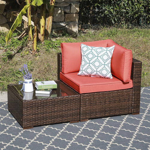 Latitude Run® Giga - Person Patio Conversation Sets with Cushions ...