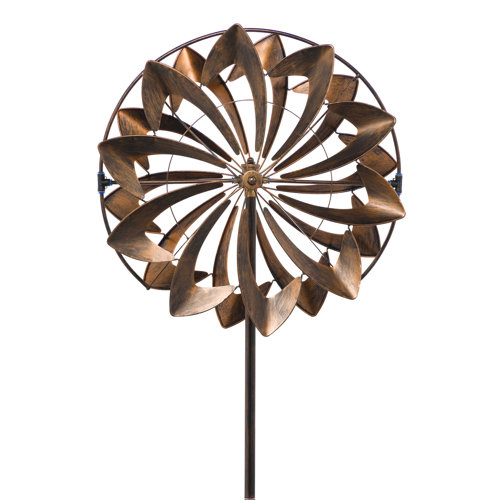 Freeport Park® Hymes Hydro Metal Wind Spinner Garden Stake | Wayfair