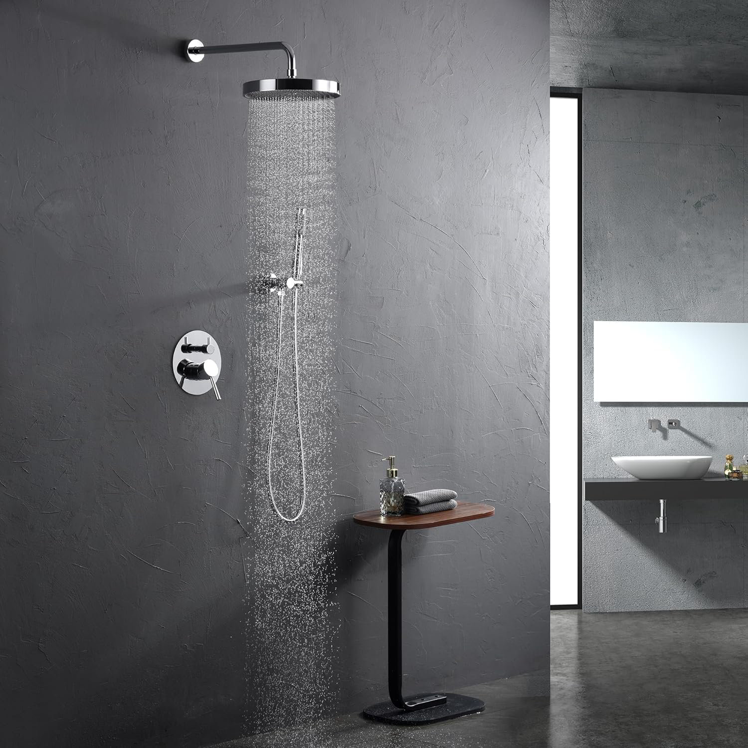 SOLVUR Chrome Shower Faucets Sets Complete Shower Fixtures Shower ...