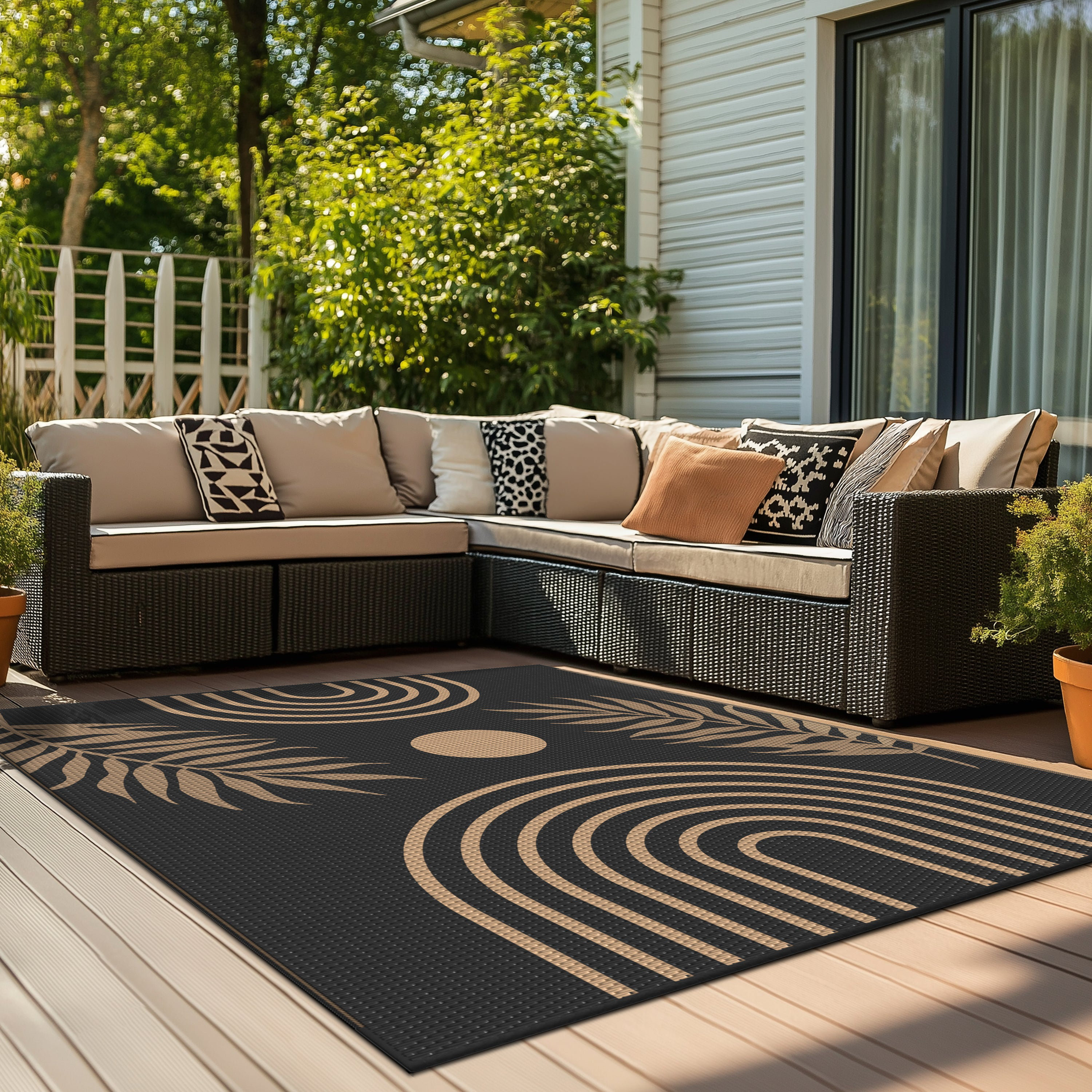 George Oliver Reversible Waterproof Plastic Straw Outdoor Rugs Mats ...