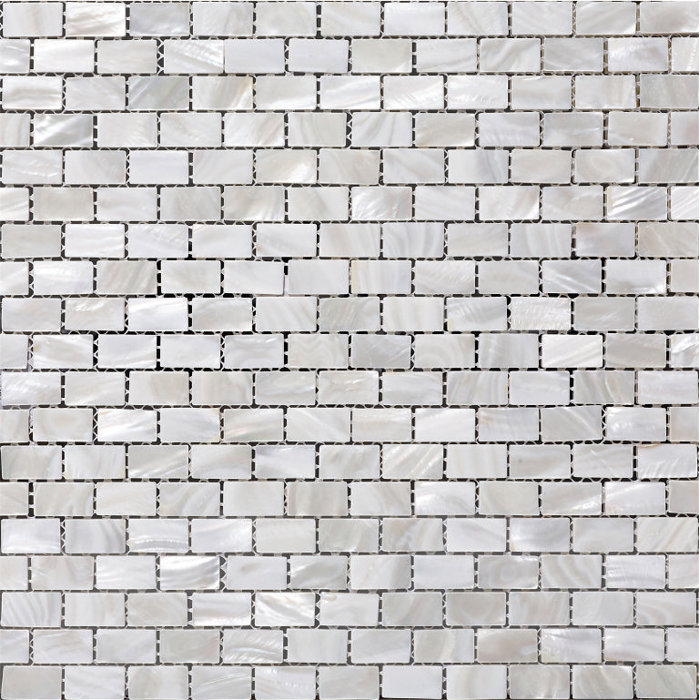 Matrix-Z SeaTile 0.5" x 1" Seashell Brick Joint Mosaic Wall & Floor ...