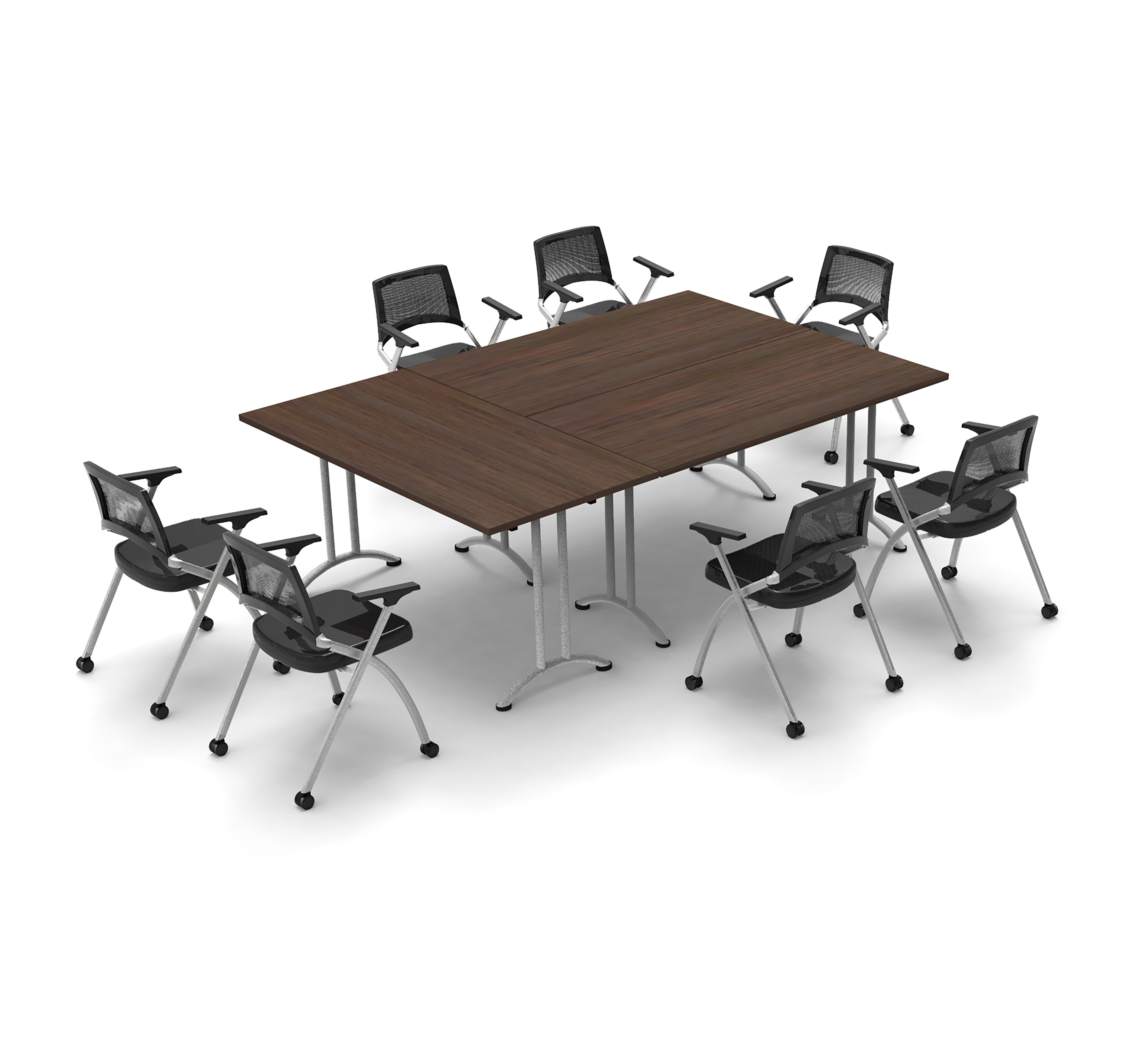 Inbox Zero Warwickshire 7 Person Conference Meeting Tables with 7 ...