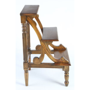 WFX Utility™ Library 3 Step Wood Step Stool & Reviews | Wayfair
