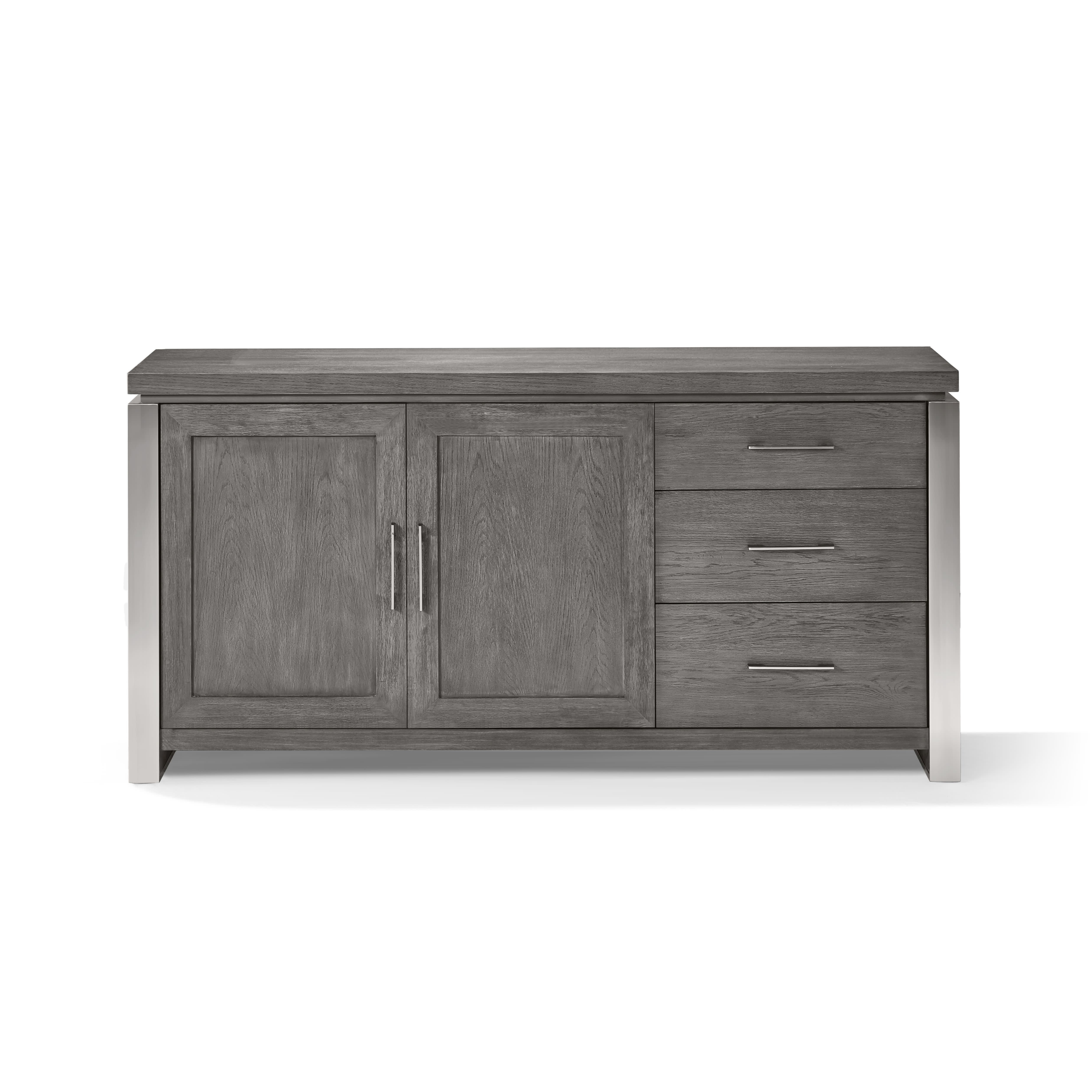Wade Logan® Alythia 68" Wide 3 Drawer Oak Wood Sideboard & Reviews ...