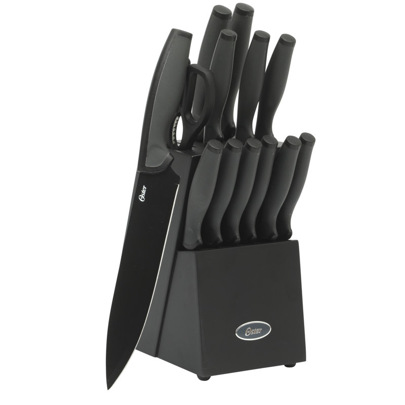 Oster Slicecraft 14 Piece High Carbon Stainless Steel Knife Block ...