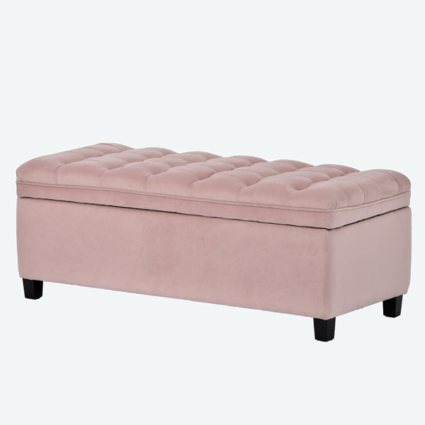 Winston Porter Goben Polyester Upholstered Storage Bench | Wayfair