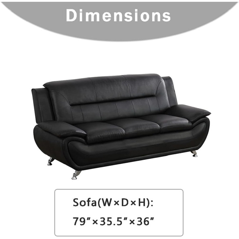 Wrought Studio™ Chezky 79'' Faux Leather Armless Sofa & Reviews | Wayfair