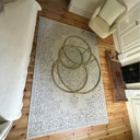 Latitude Vive Swinton Oriental Machine Woven Flatweave Pink - Cream ...