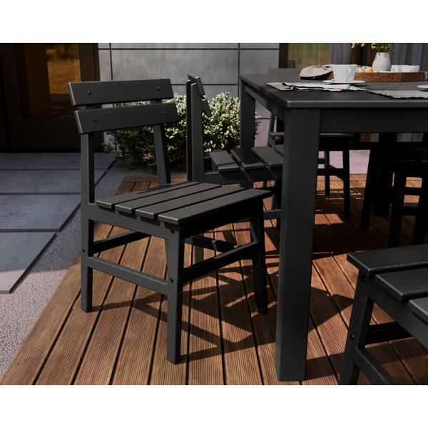 POLYWOOD® Modern Studio Plaza Chair 7-Piece Parsons Table Dining Set ...