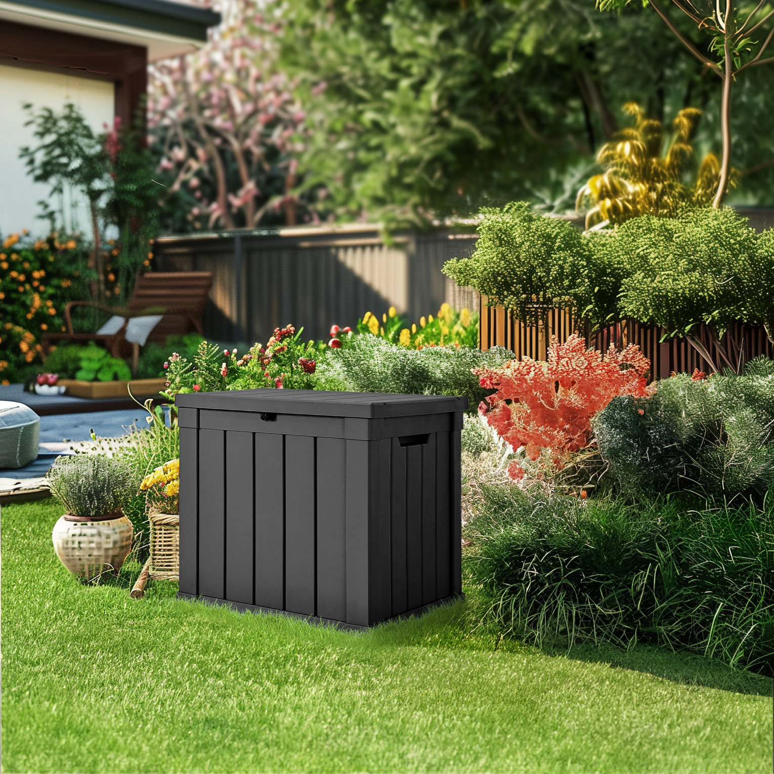 Vbal Water Resistant Resin Lockable Deck Box & Reviews | Wayfair