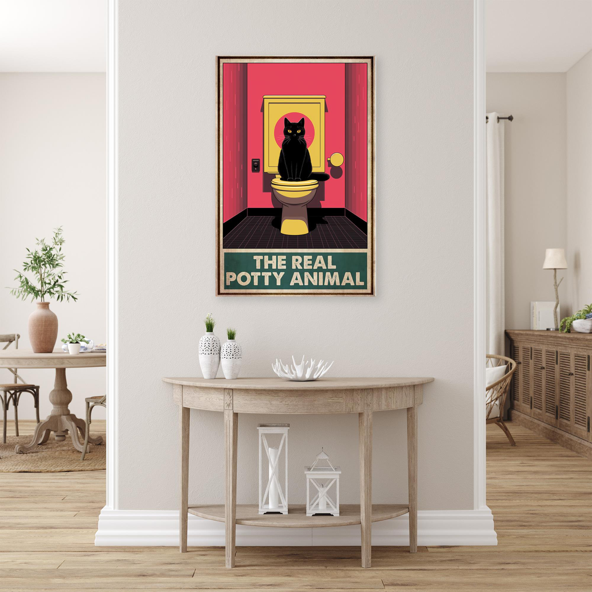 Winston Porter Black Cat The Real Potty Animal 2 On Canvas Graphic Art ...