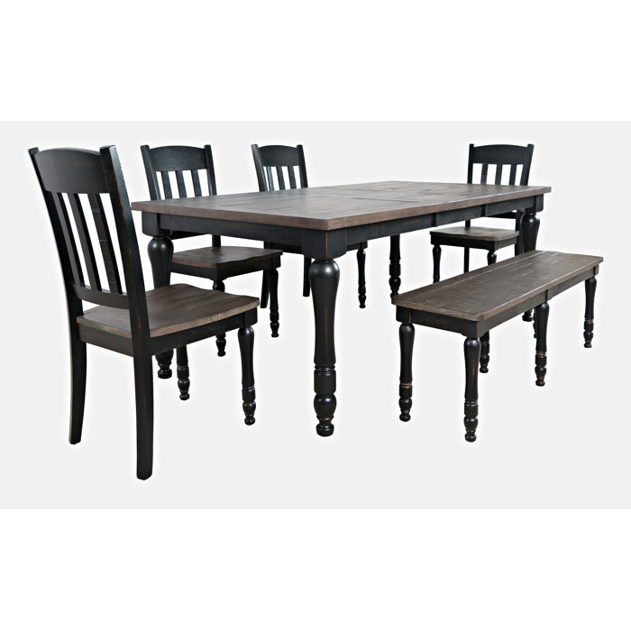 Lark Manor Aashma Lark Manor 6 Piece Farmhouse Dining Table Set ...