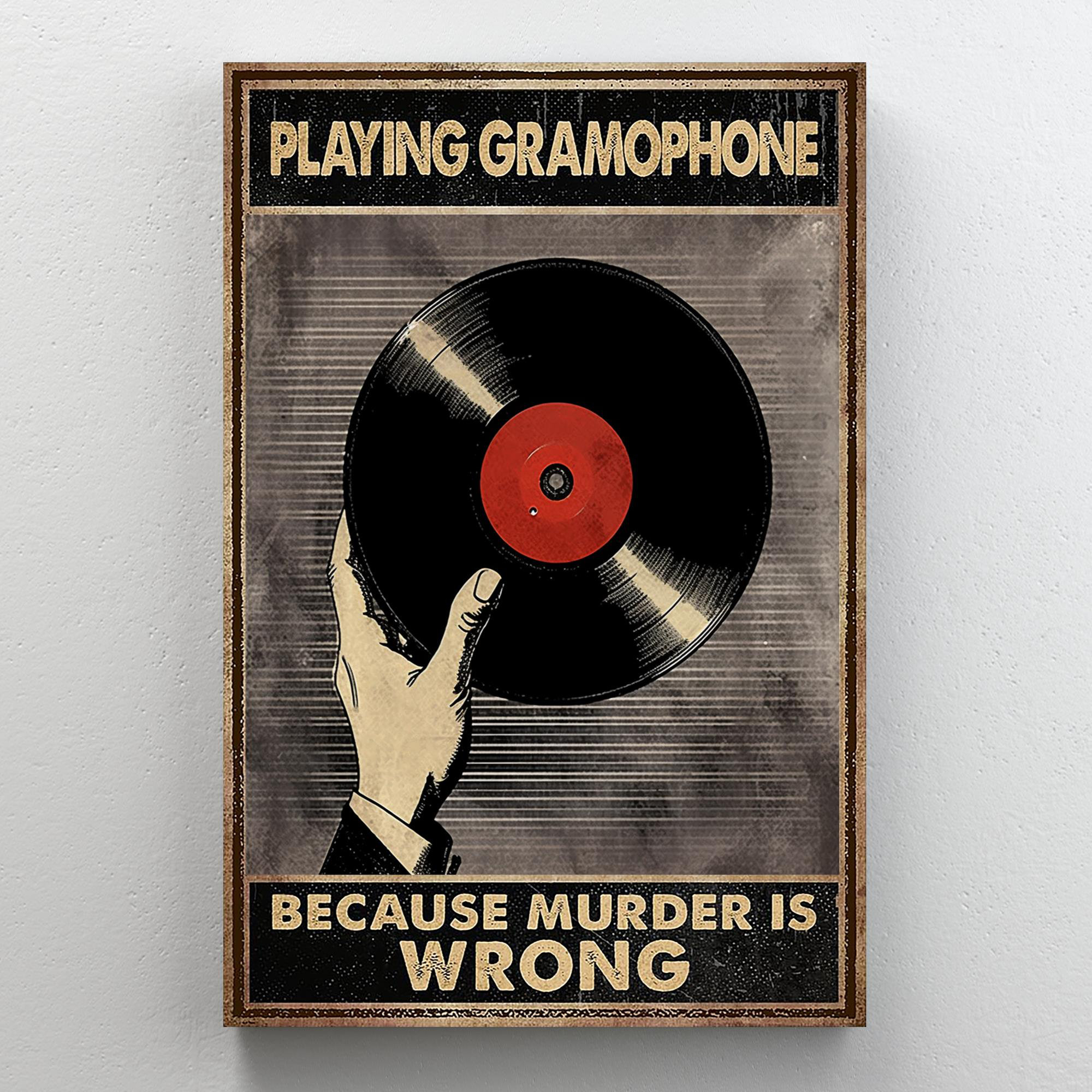 Trinx Playing Gramophone On Canvas Graphic Art - Wayfair Canada