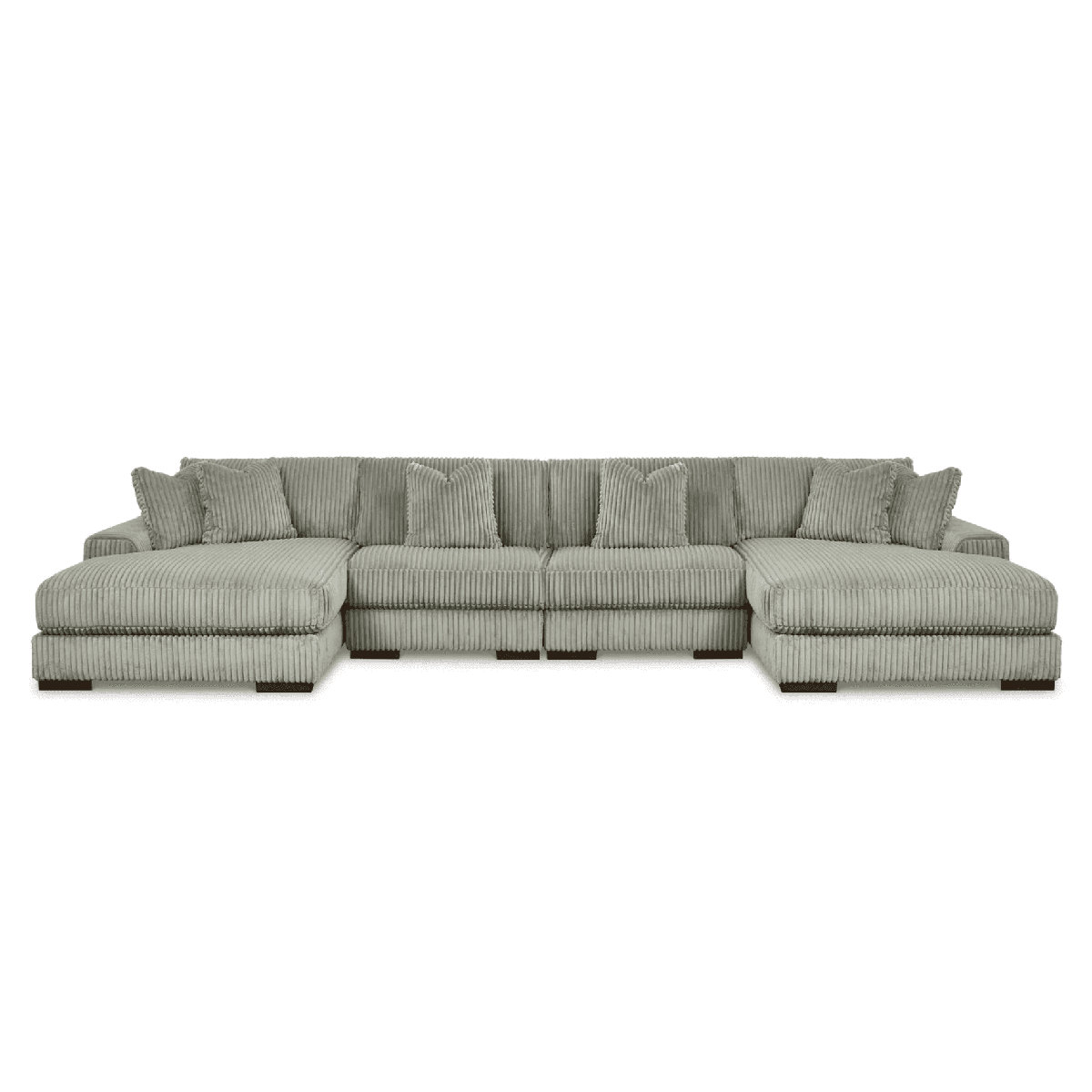 Ebern Designs Adones Fog 4pc U Shape Double Chaise Sectional | Wayfair