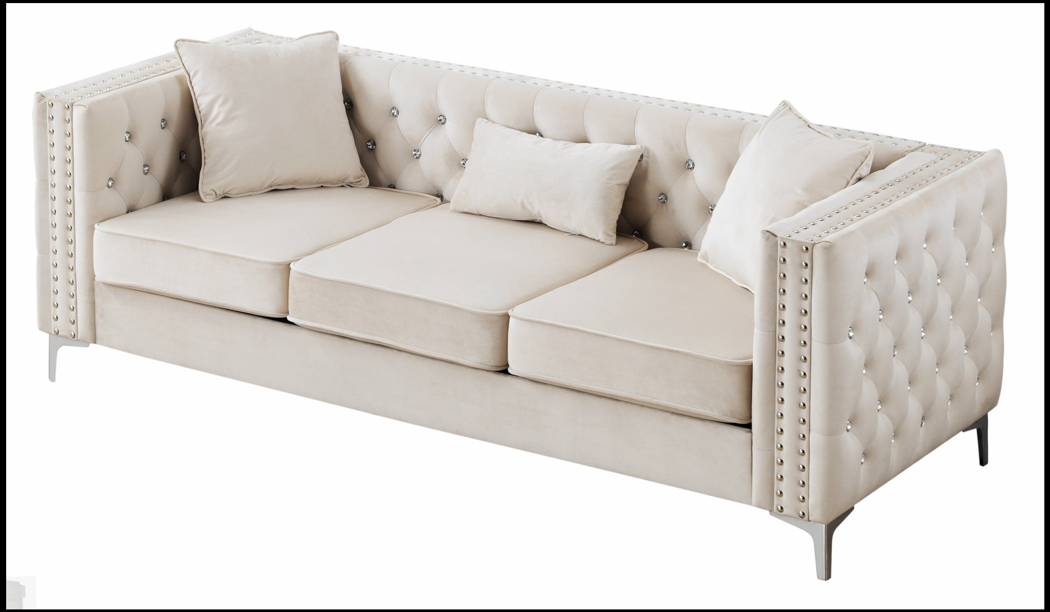 Latitude Run® Glory Furniture Paige Upholstered Sofa, Modern Design ...