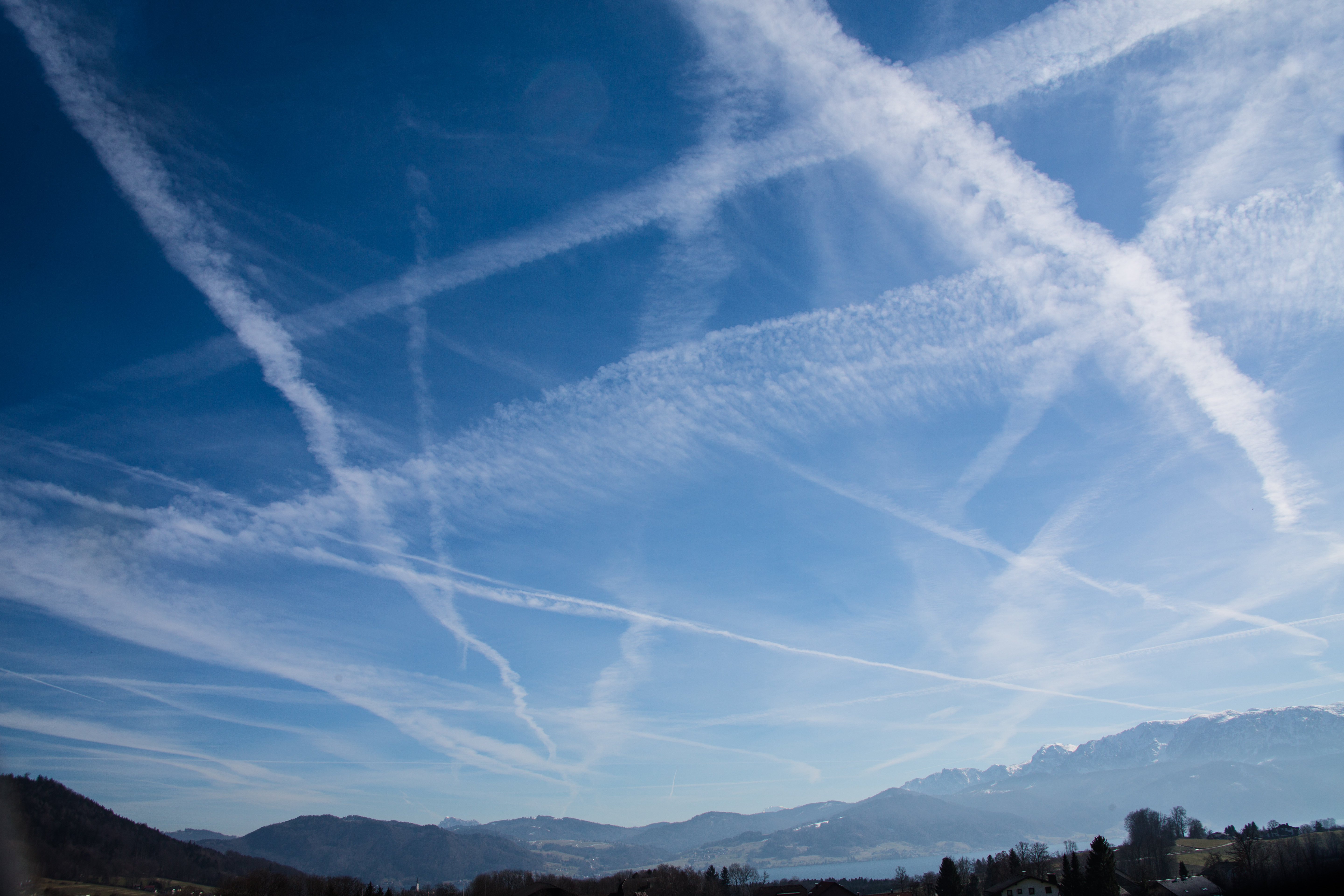 Ebern Designs Jet Trails in the Sky by Seppfriedhuber | Wayfair