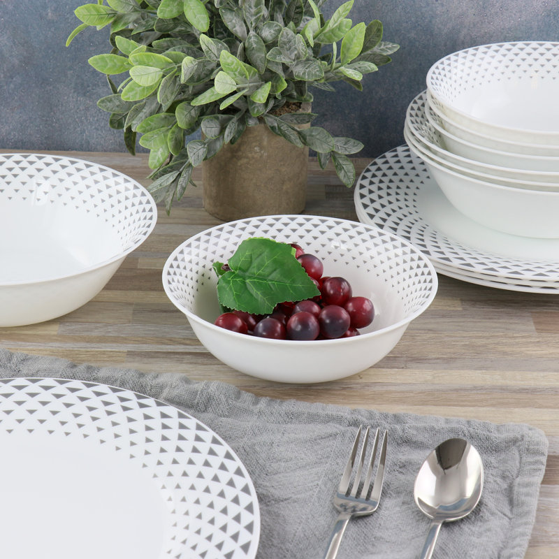 Gibson Glass Dinnerware Set - Service for 4 | Wayfair