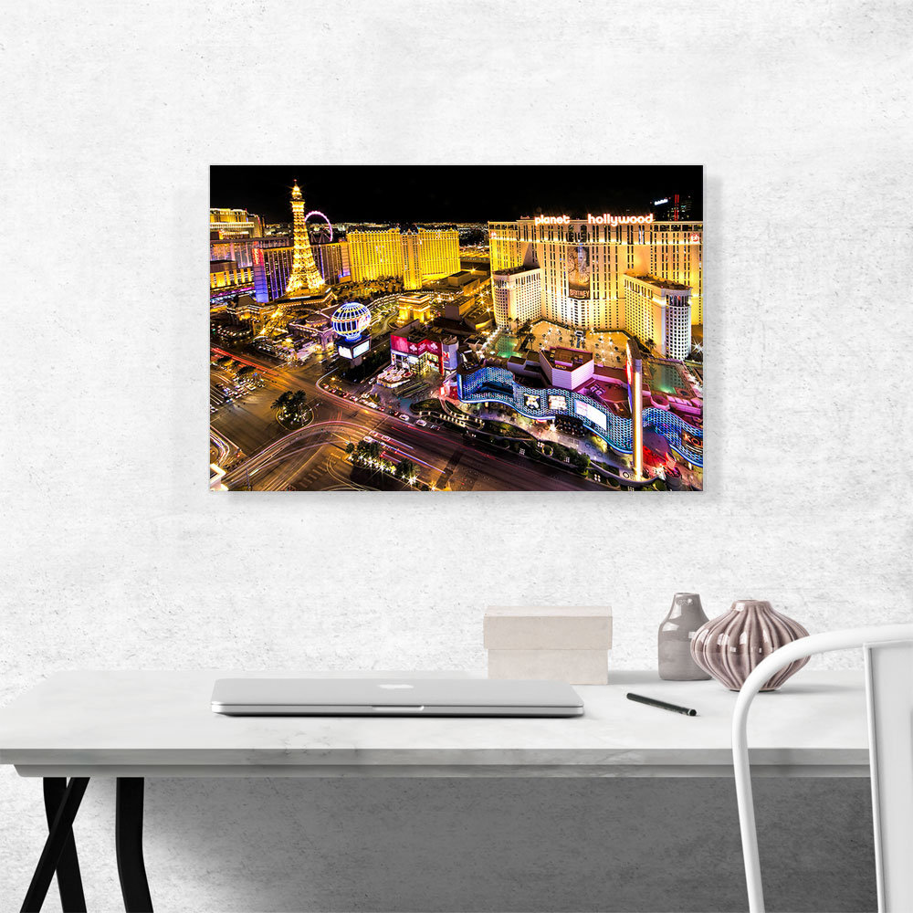 ARTCANVAS Las Vegas Strip Casinos At Night Canvas Art Print - Wayfair ...