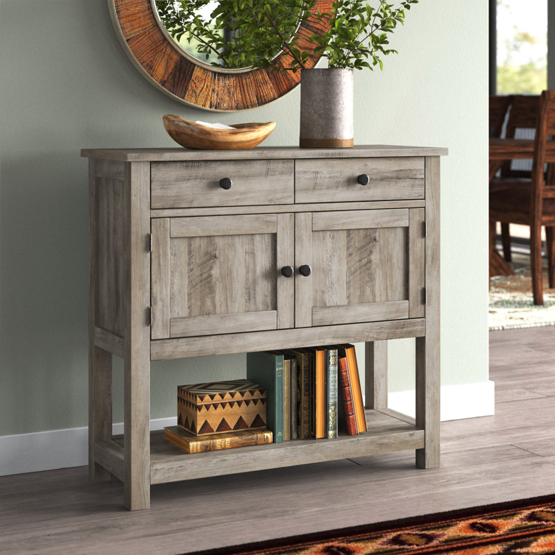 Wade Logan® Latiasha 35.4'' Console Table with Drawers and Cabinet ...