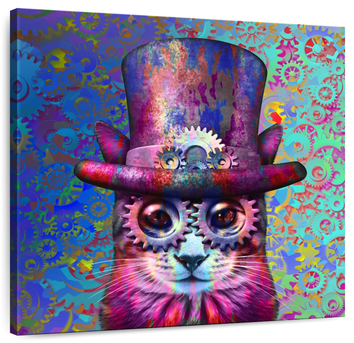 Ebern Designs Brampt Steampunk Cogs Cat - Wayfair Canada