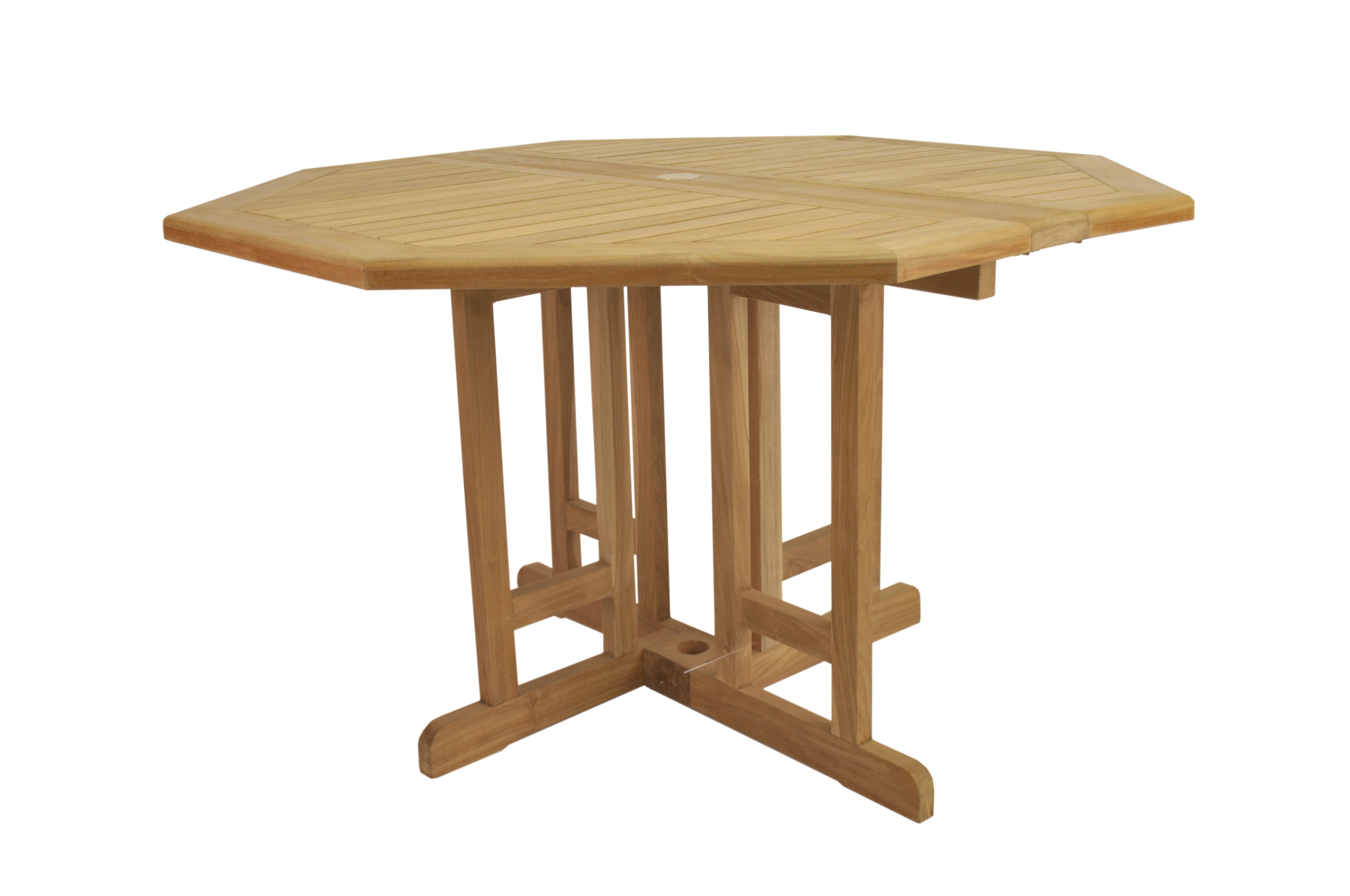 Anderson Teak Bahama 47" Octagonal Butterfly Folding Table | Perigold