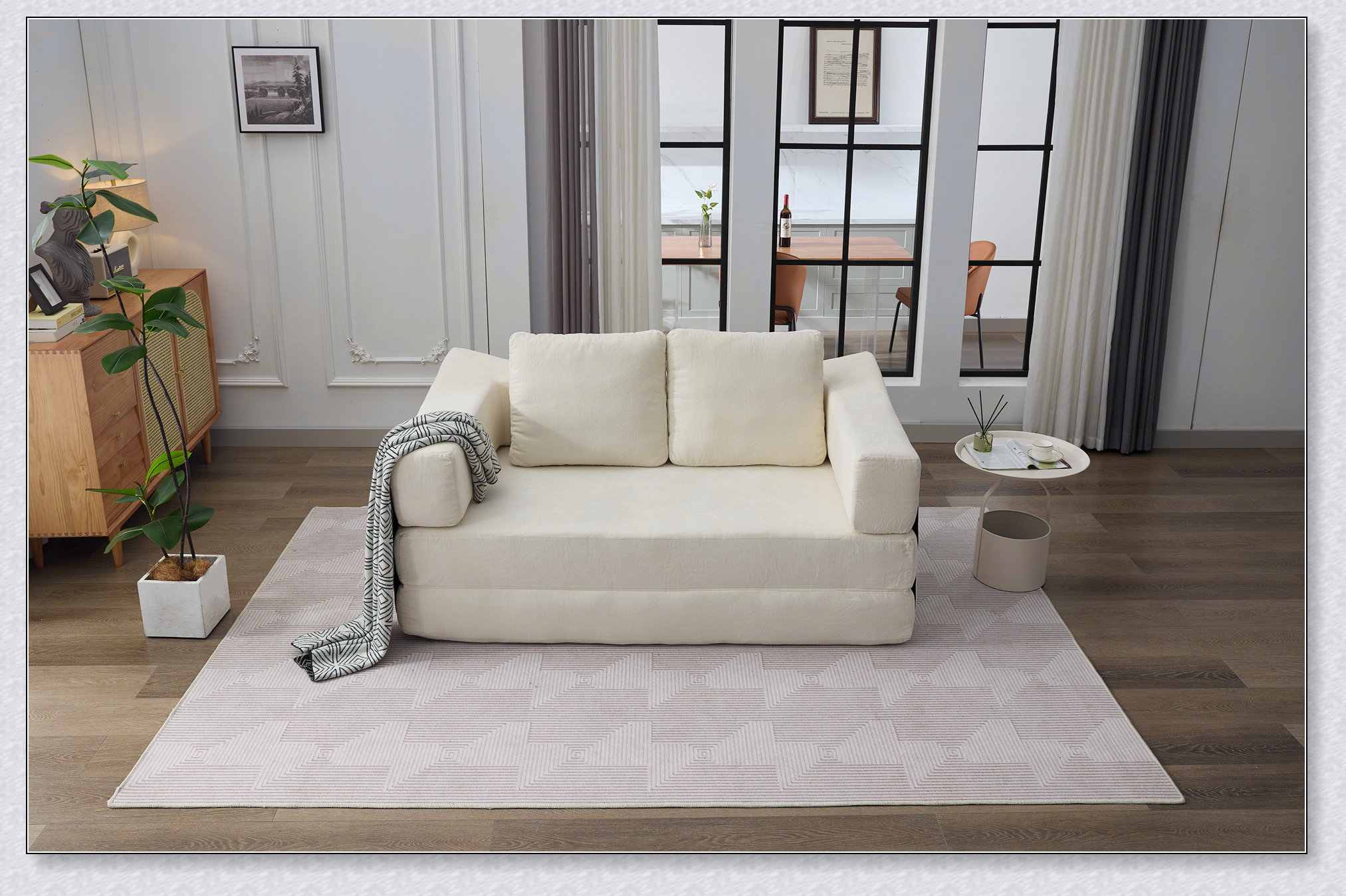 George Oliver Minimalist Sofa, Fold-Out Sofa Bed, Convertible Chair ...