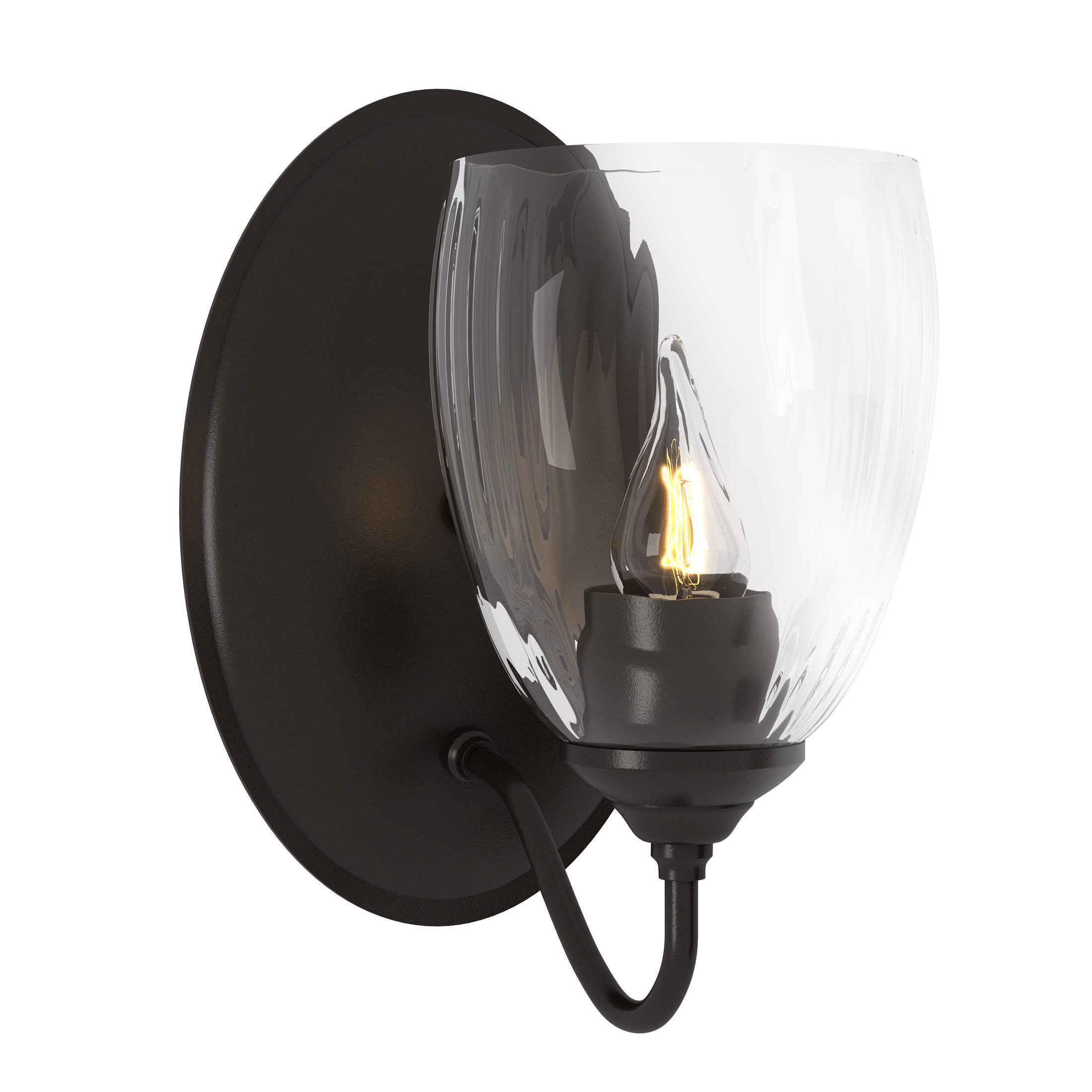 Hubbardton Forge Simple Lines Wrought Iron Armed Sconce & Reviews | Wayfair